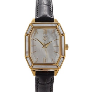 Mother of Pearl Watch - Natural Stone Watch - White Gemstone Dial ...