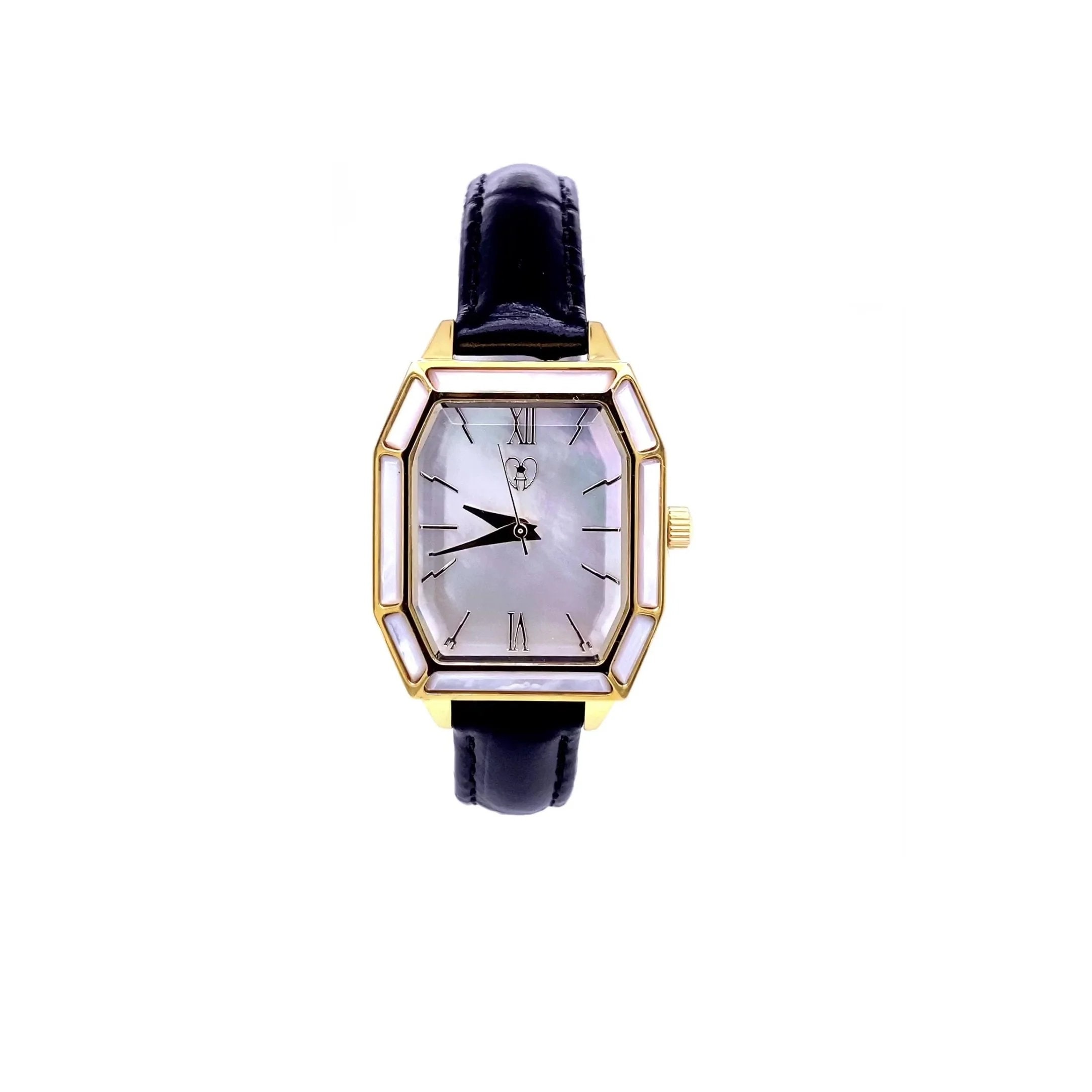 Mother of Pearl Watch Natural Stone Watch White Gemstone Dial Quartz ...