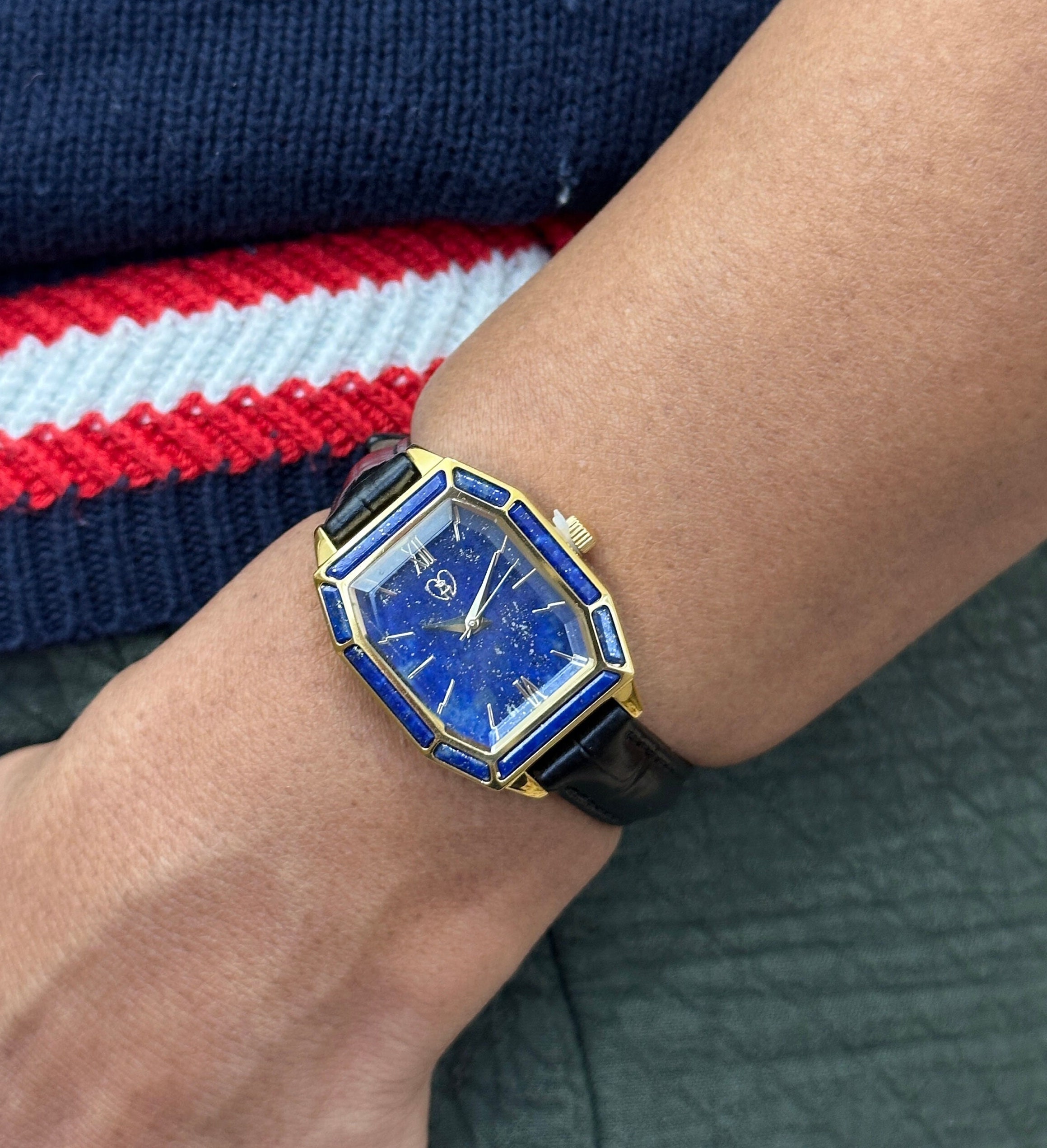 Blue Lapis Lazuli Watch - Natural Stone Watch - Blue Gemstone Dial ...