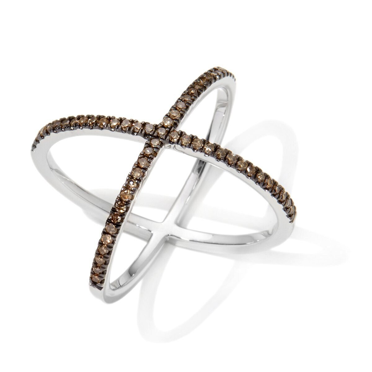 Real Diamond X Ring Criss-cross Multi-color Genuine - Etsy