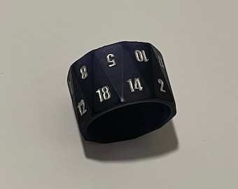 Gold Numbers Rollable D20 Twenty Sided Dice Ring - Etsy