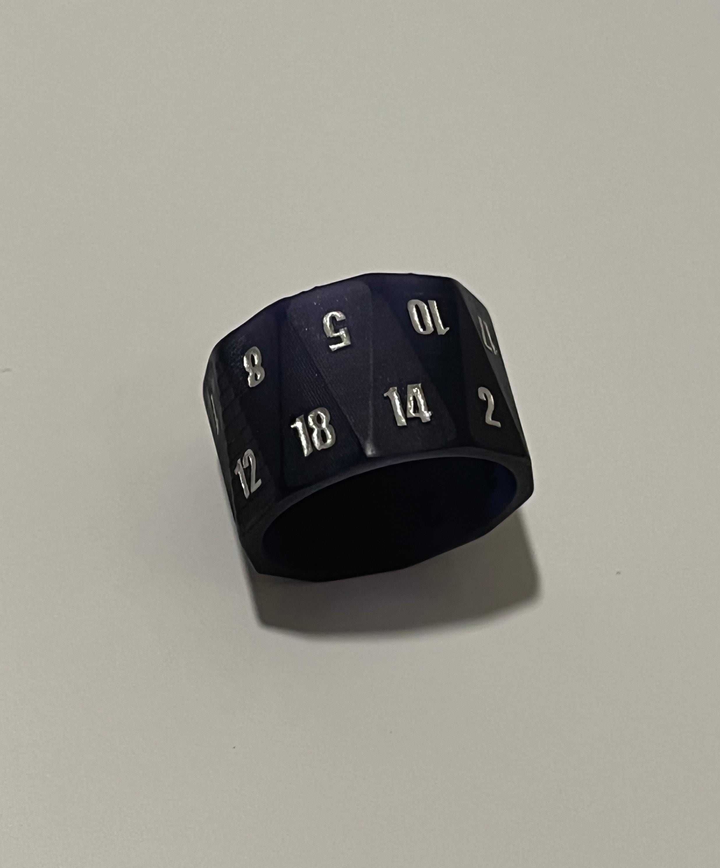Silver Numbers Rollable D20 Twenty Sided Dice Ring - Etsy
