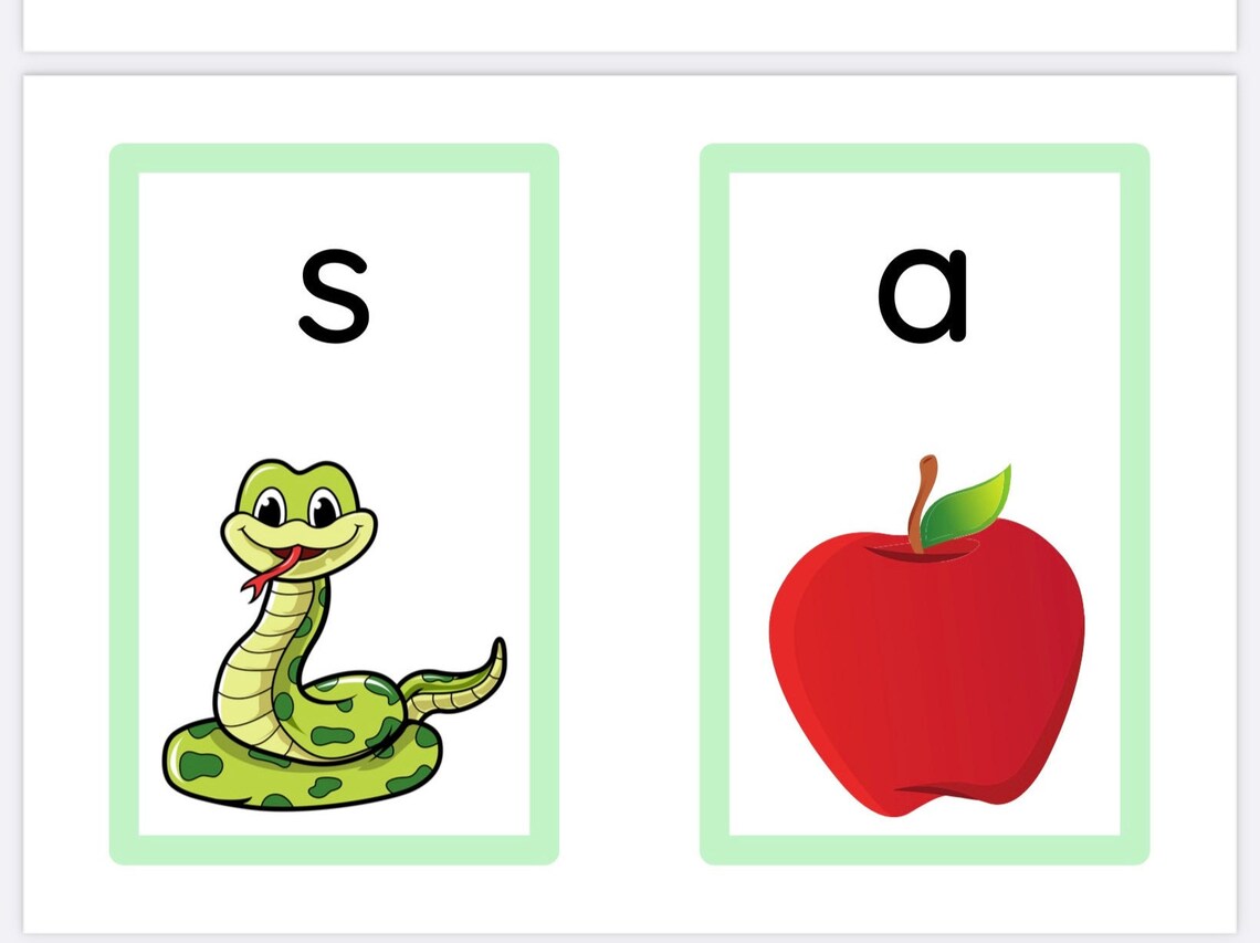 Phonics Flashcards Set 1 - Etsy