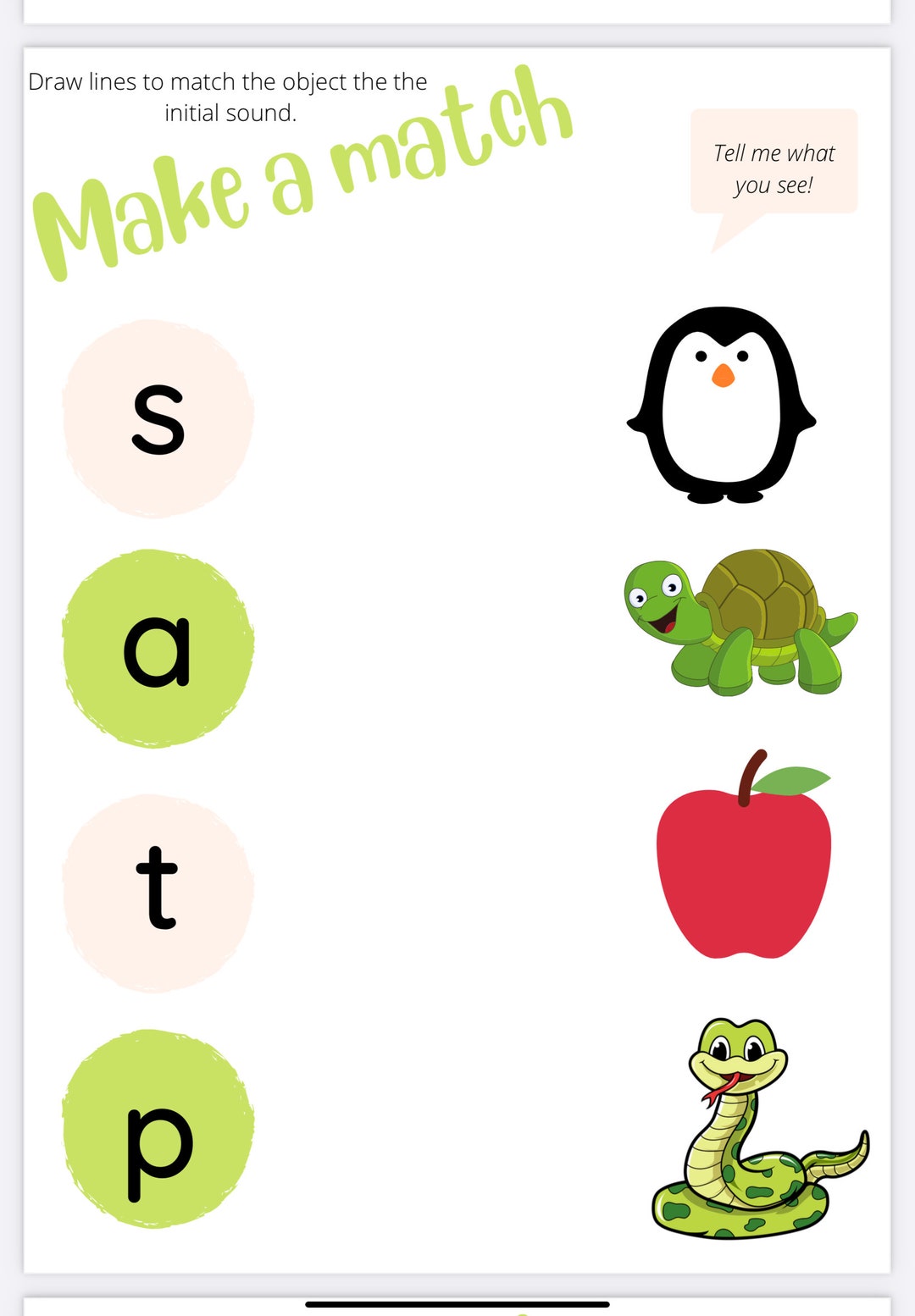 Phonics Initial Sound Matching Game - Etsy