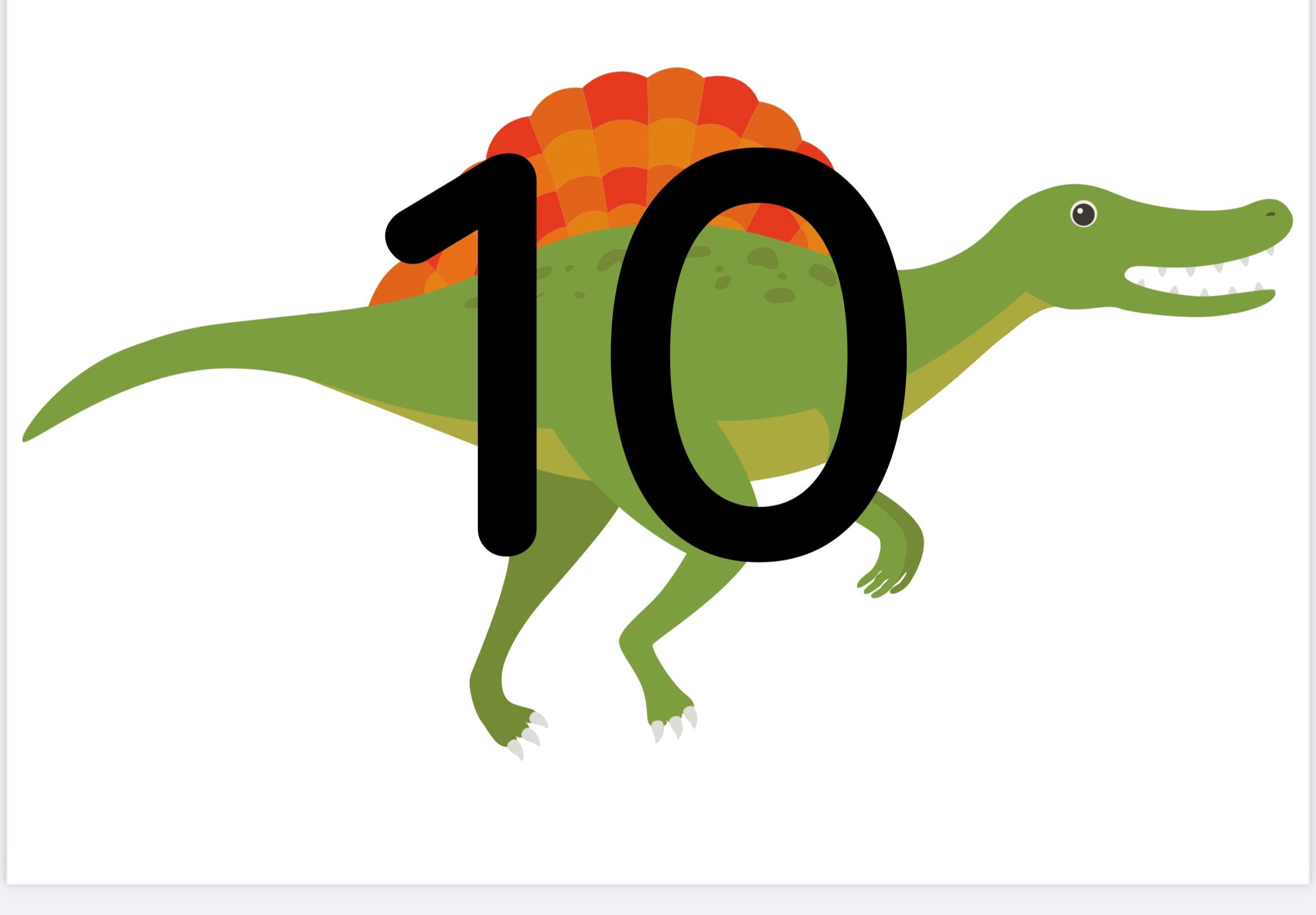 Numbers on Dinosaurs - Etsy