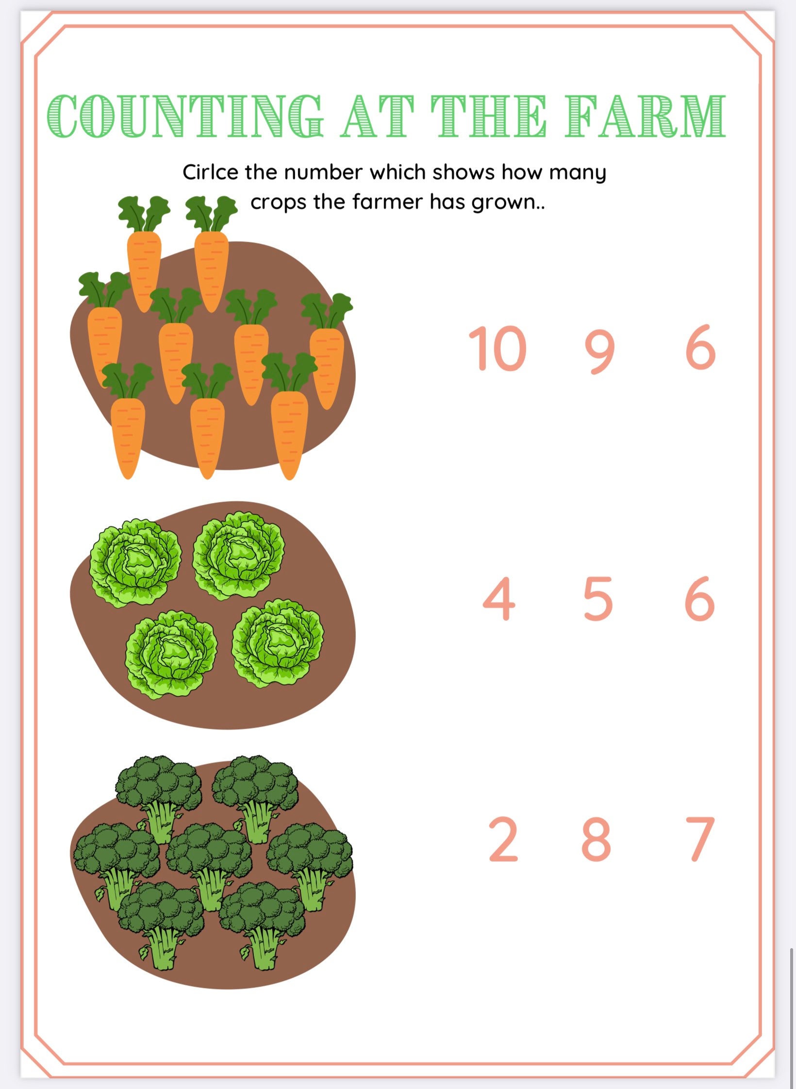 Counting on the Farm - Etsy