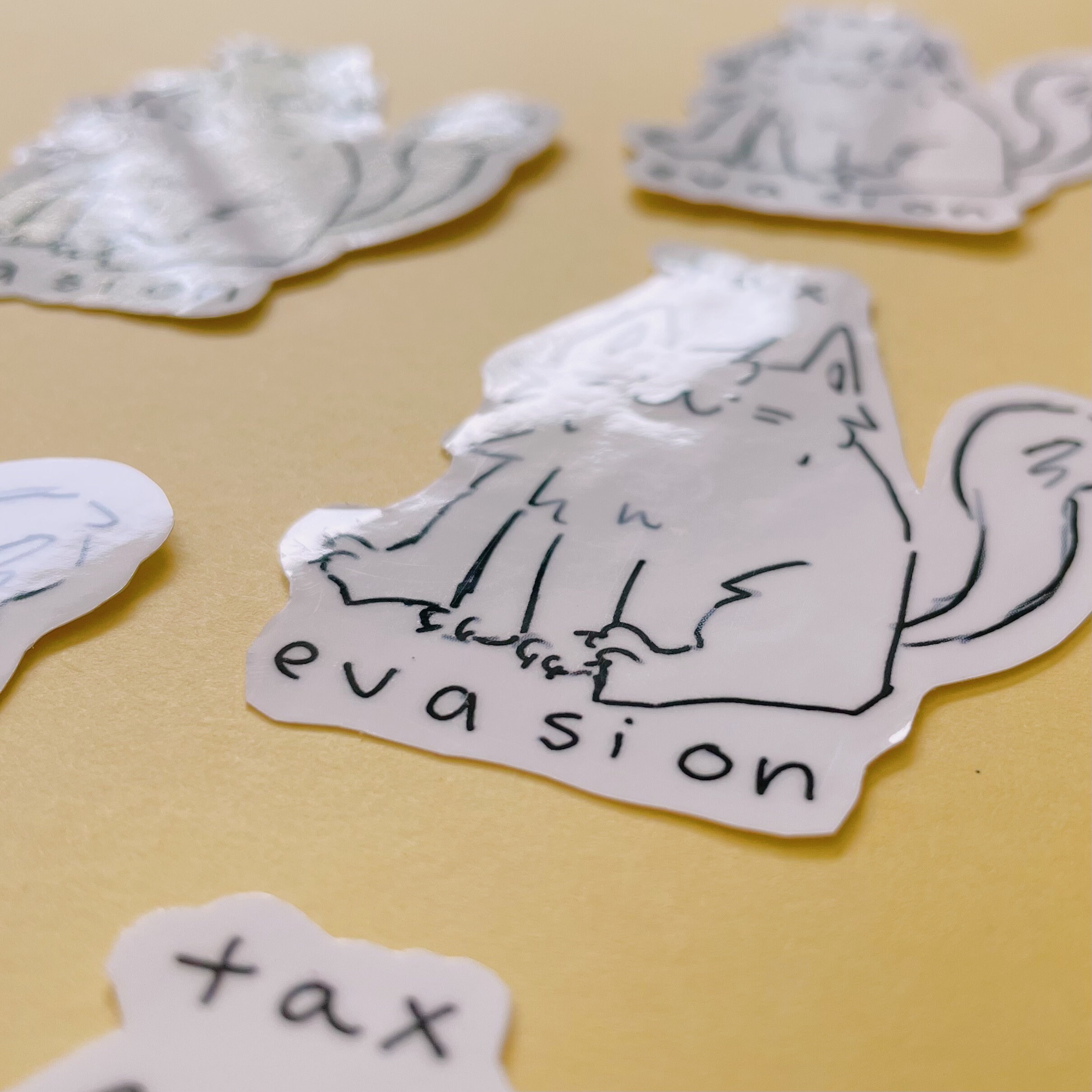Tax Evasion Cat Sticker | Funny Cat Sticker sold by Brian Hoffman | SKU ...