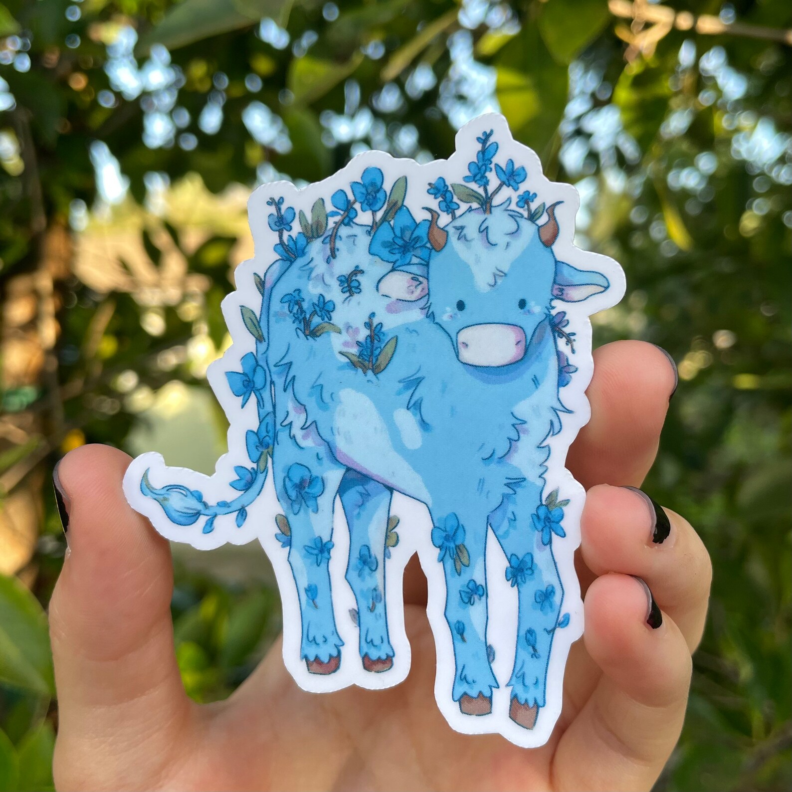 Flower Cow Sticker Set Cute Cow Stickers Cute Animal - Etsy