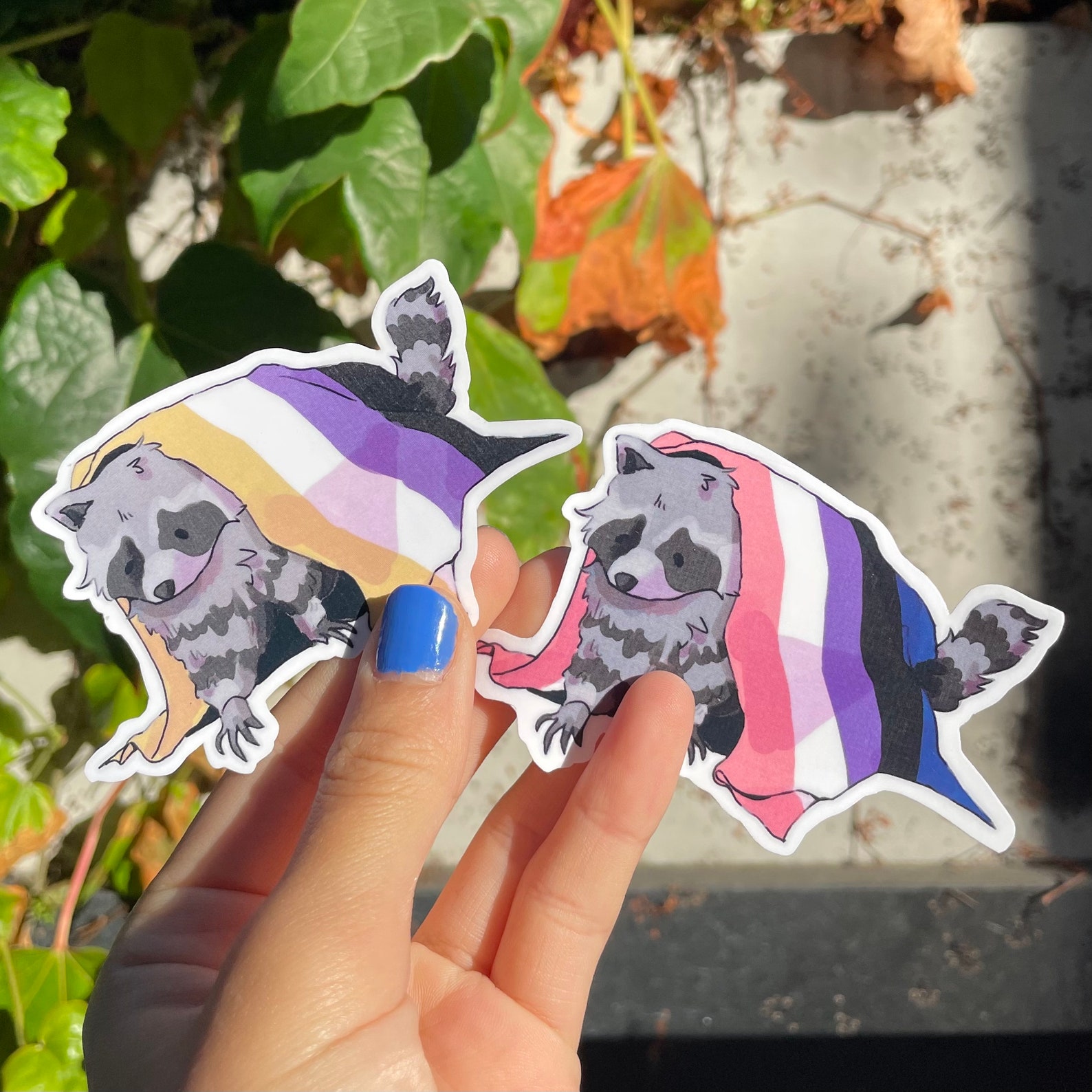 Pride Raccoon Stickers Cute Animal Stickers Water - Etsy