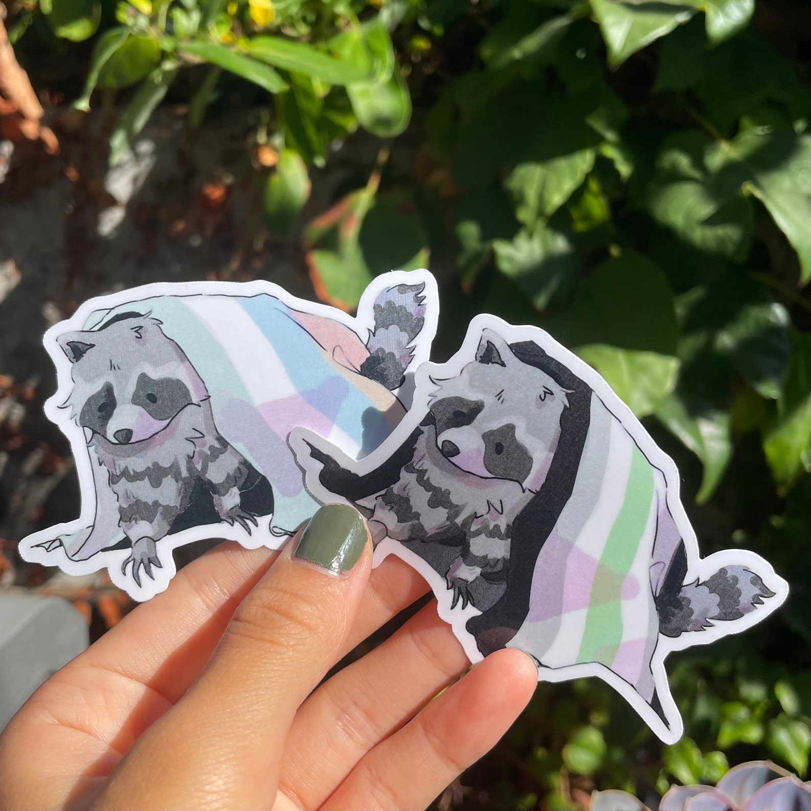 Pride Raccoon Stickers Cute Animal Stickers Water - Etsy