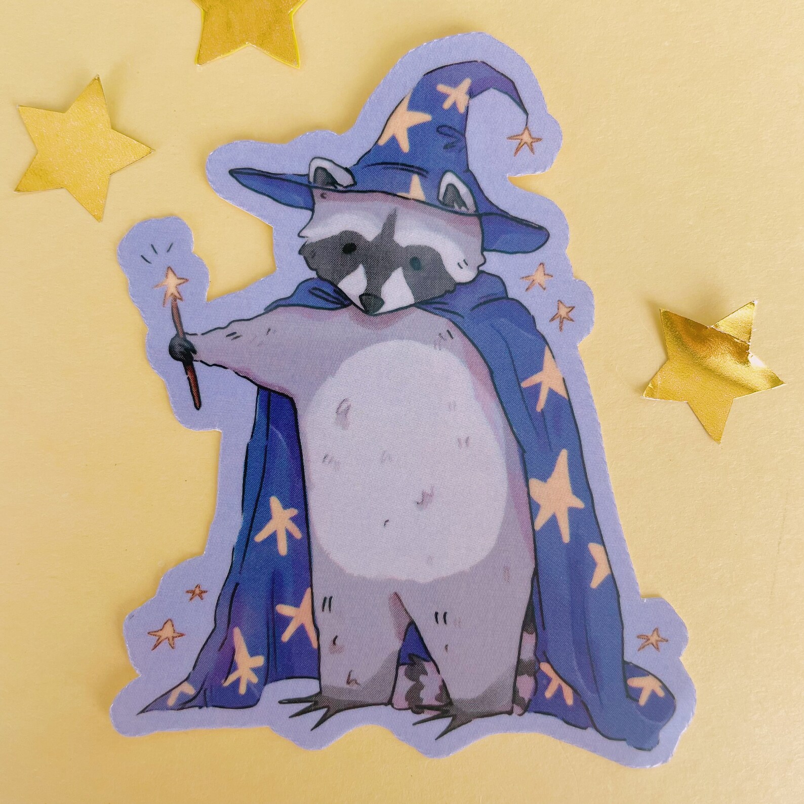 Cute Wizard Raccoon Sticker Funny Raccoon Sticker Cute - Etsy