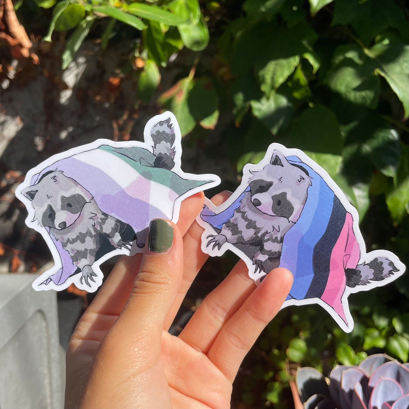 Pride Raccoon Stickers Cute Animal Stickers Water - Etsy