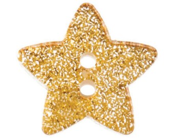 Gold Glitter Star Buttons - Etsy