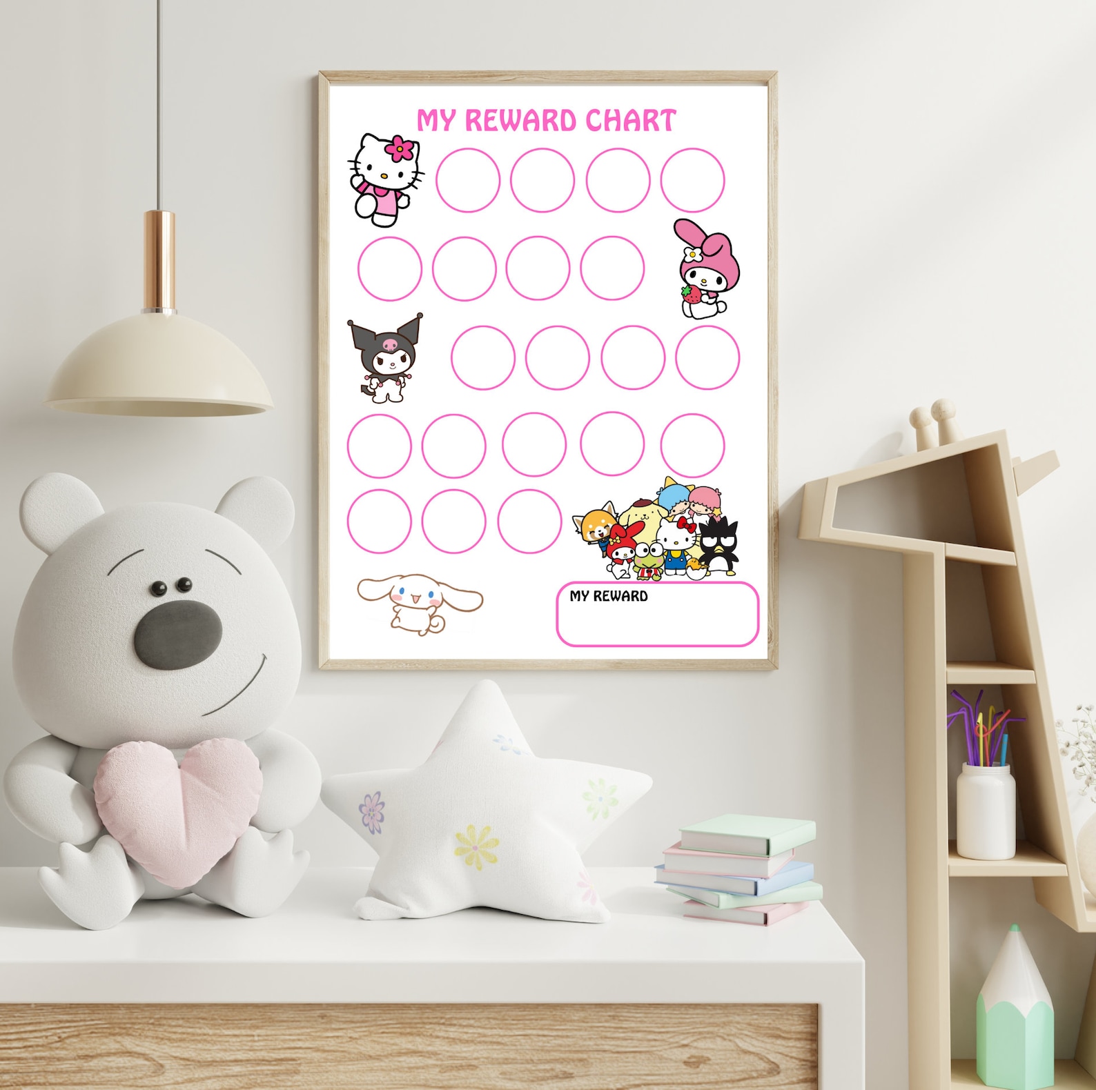 Printable Kawaii Cute Kitty Chart for Behavior Chart, Homework Chart ...