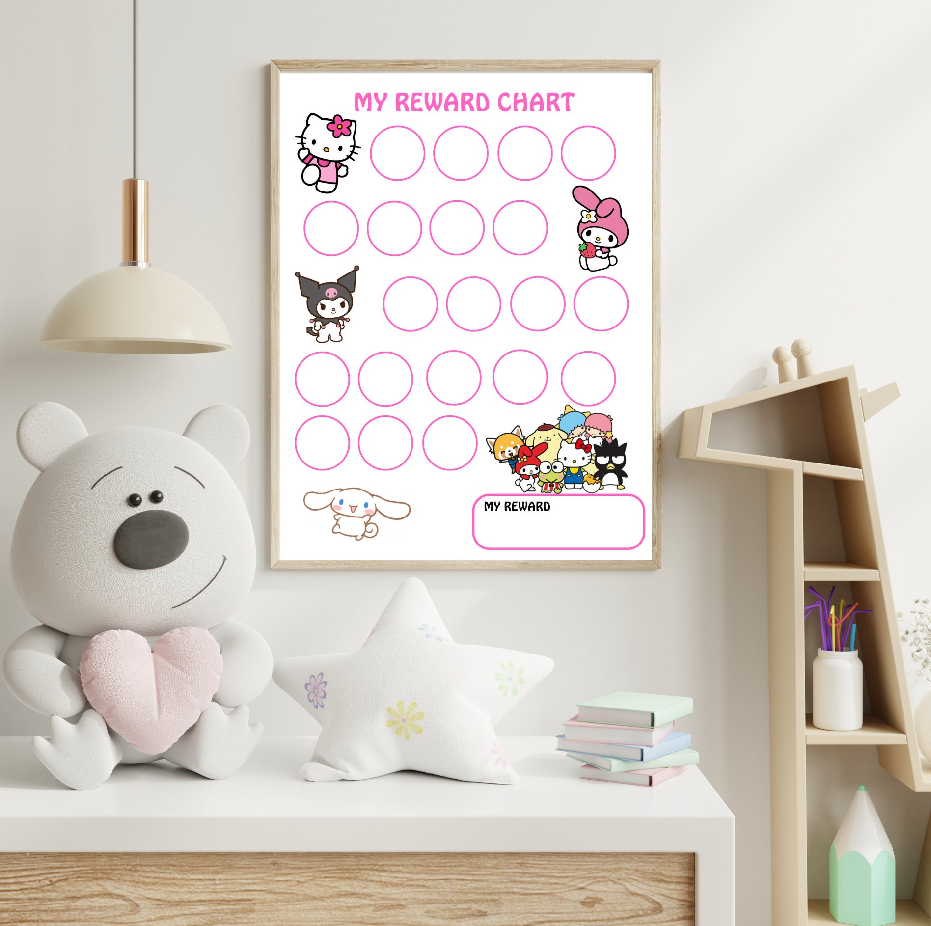 Printable Kawaii Cute Kitty Chart for Behavior Chart, Homework Chart ...