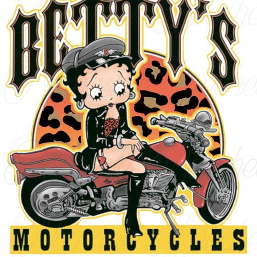 Betty Boop Motorcycle SVG - Etsy