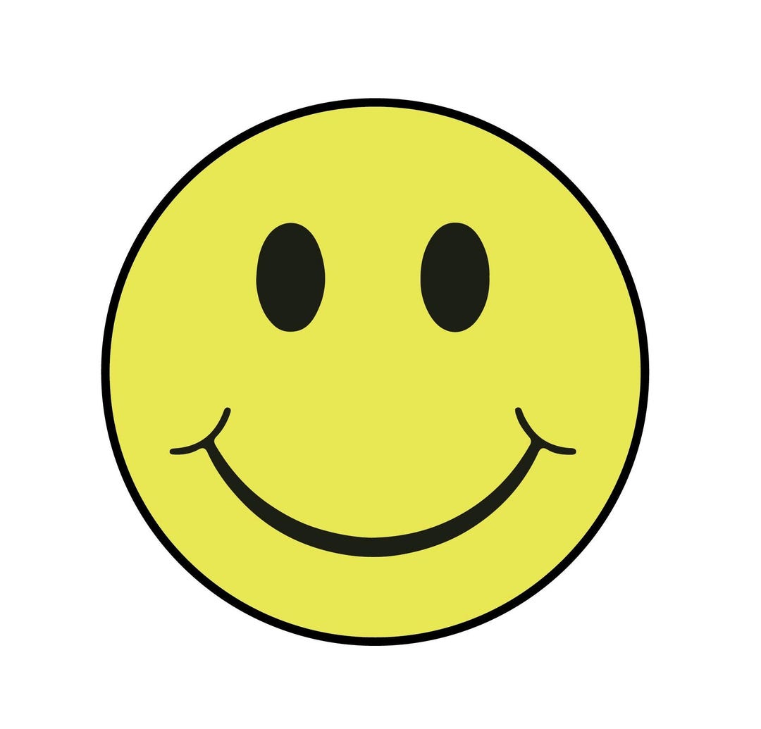 Smiley Face Decal - Etsy