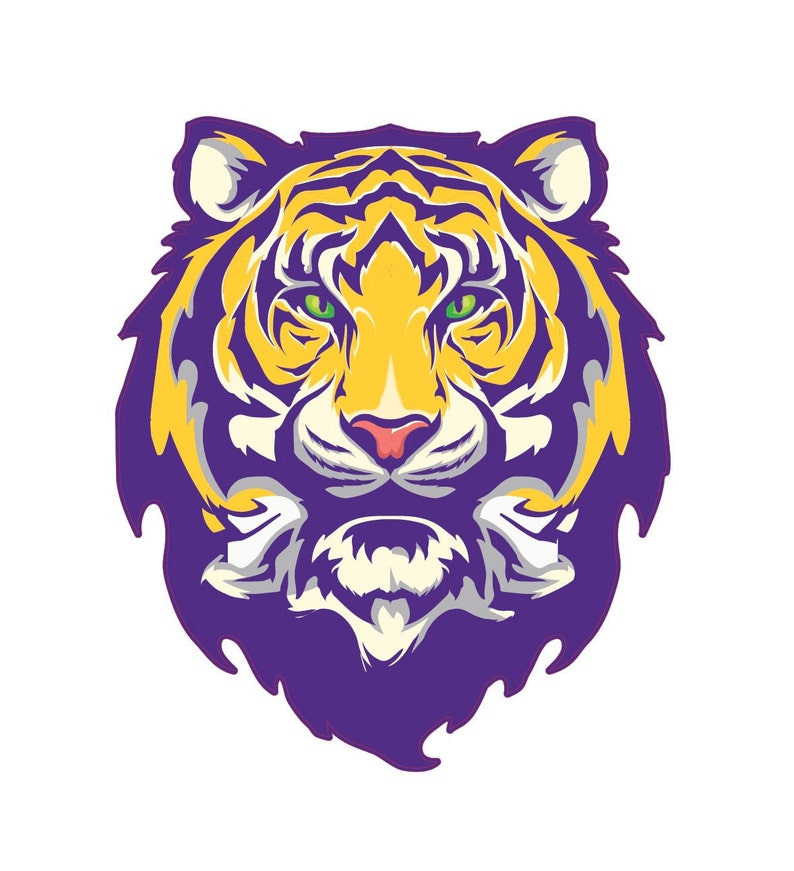 LSU Tiger — Premium Fabric Art Car Decal, Peel & Stick Wall Mural ...