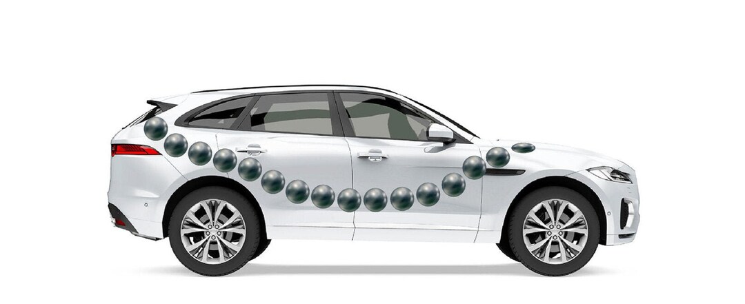 Pack of 20 Black Pearl Decals — Premium Fabric Art Car Decal, Peel ...