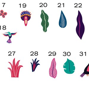 Rio Collection Tropical Car Decals Reusable Stickers Set of Simple ...