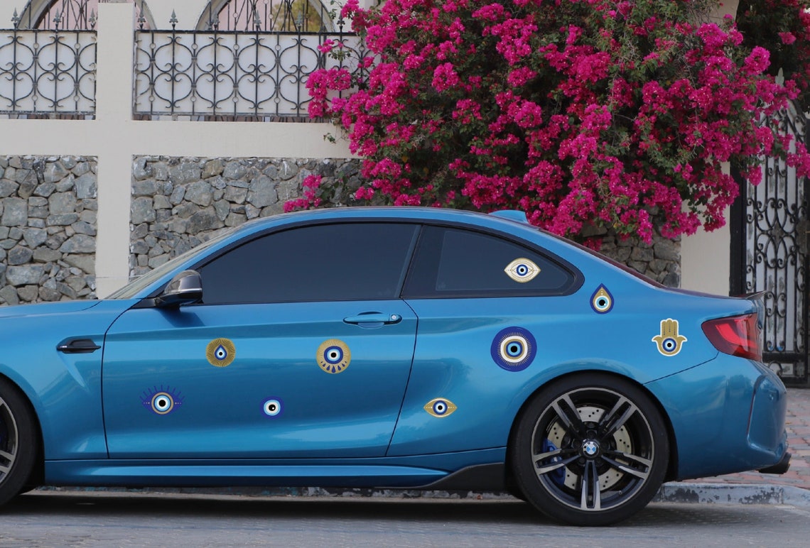 Evil Eyes — Premium Fabric Art Car Decal, Peel & Stick Wall Mural ...