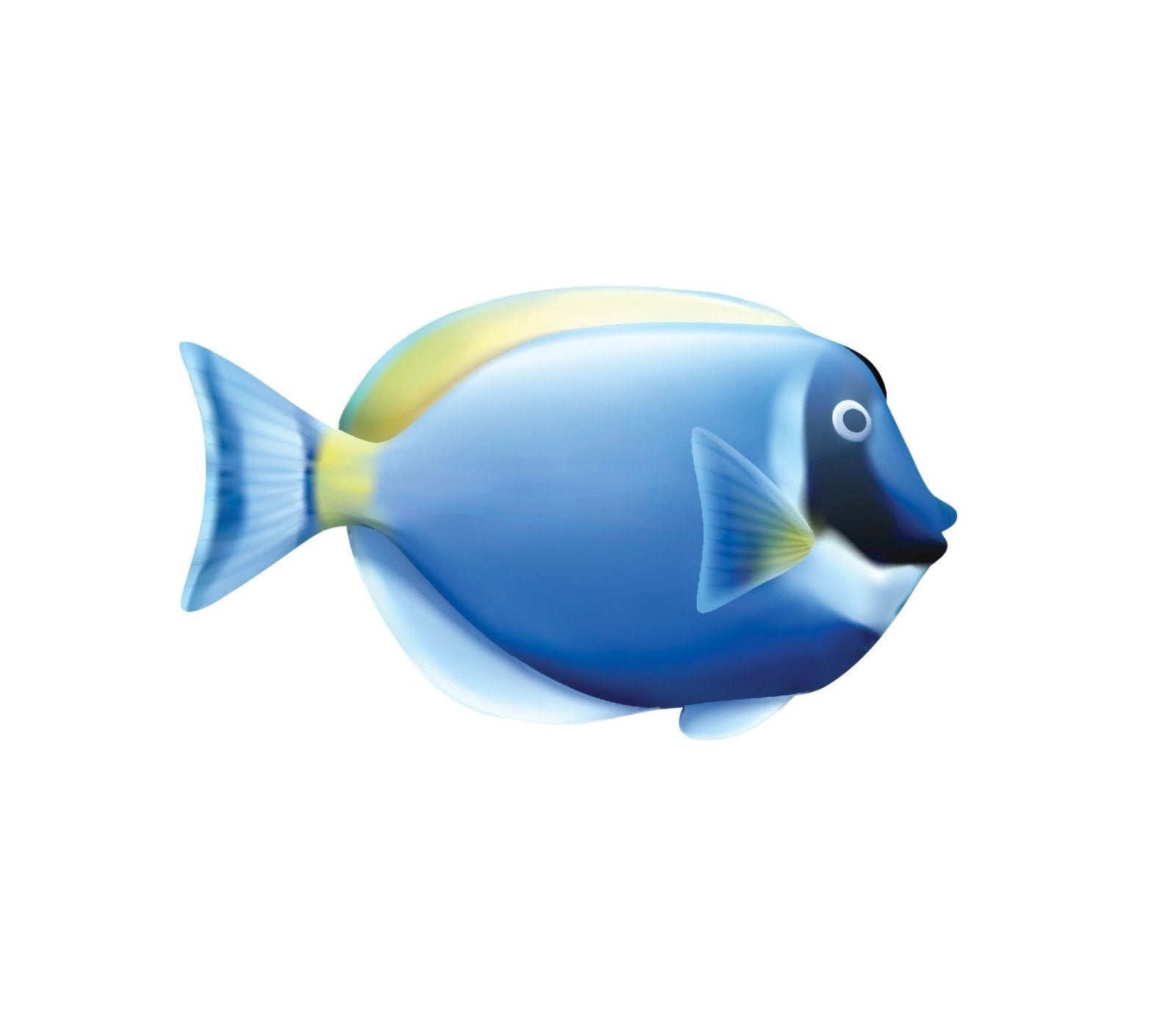 Tropical Fish Decals — Premium Fabric Art Car Decal, Peel & Stick Wall ...