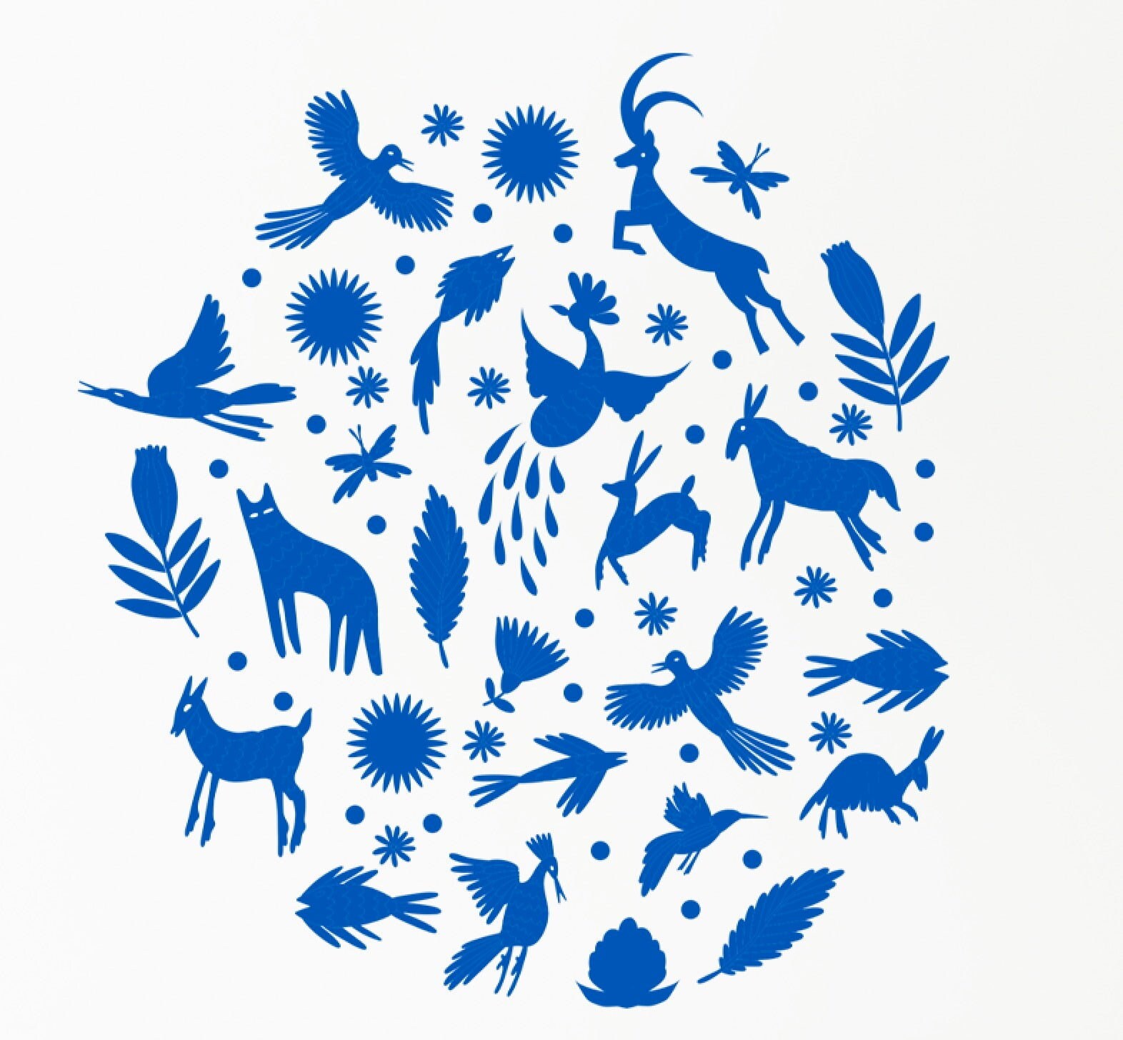 Otomi Animals and Flowers Decals - Etsy