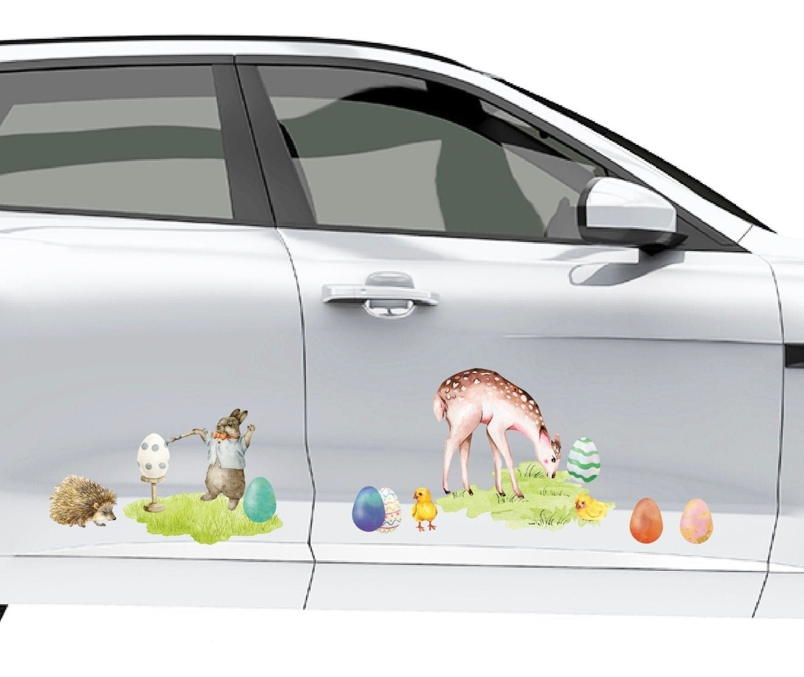 Baby Chick Decals — REMOVABLE/REUSABLE Fabric Car Decal/wall Decal ...
