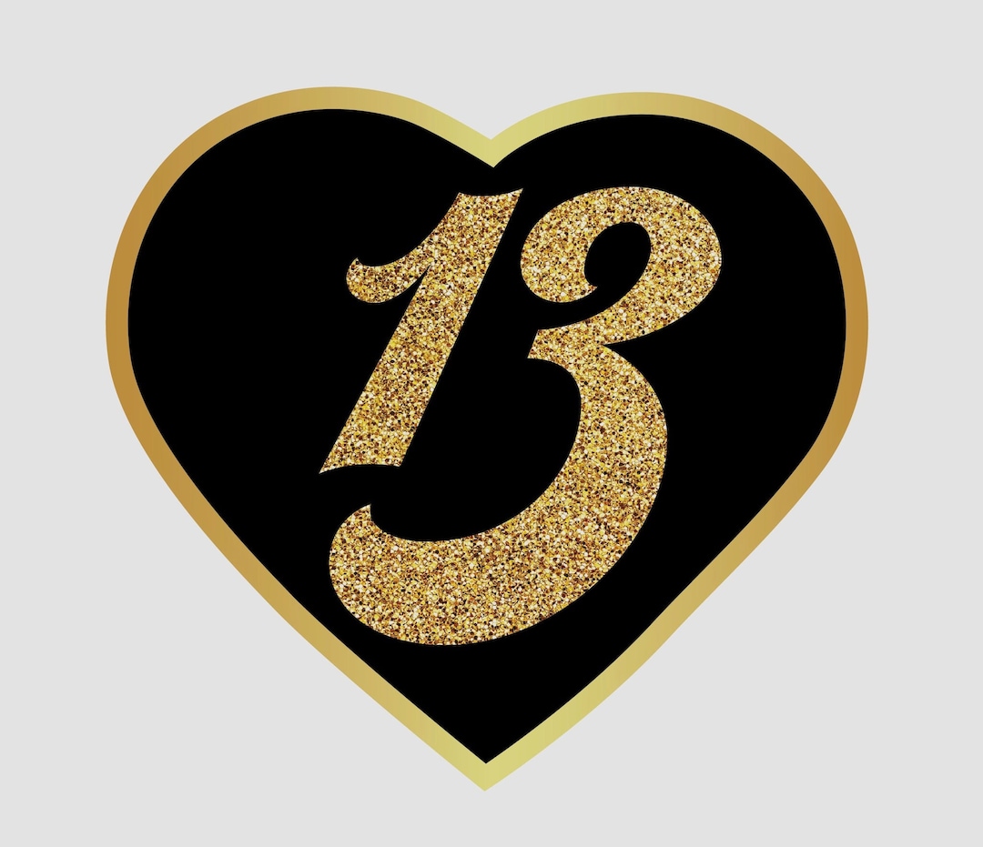 Gold Glitter #13 in Gold Heart - Etsy