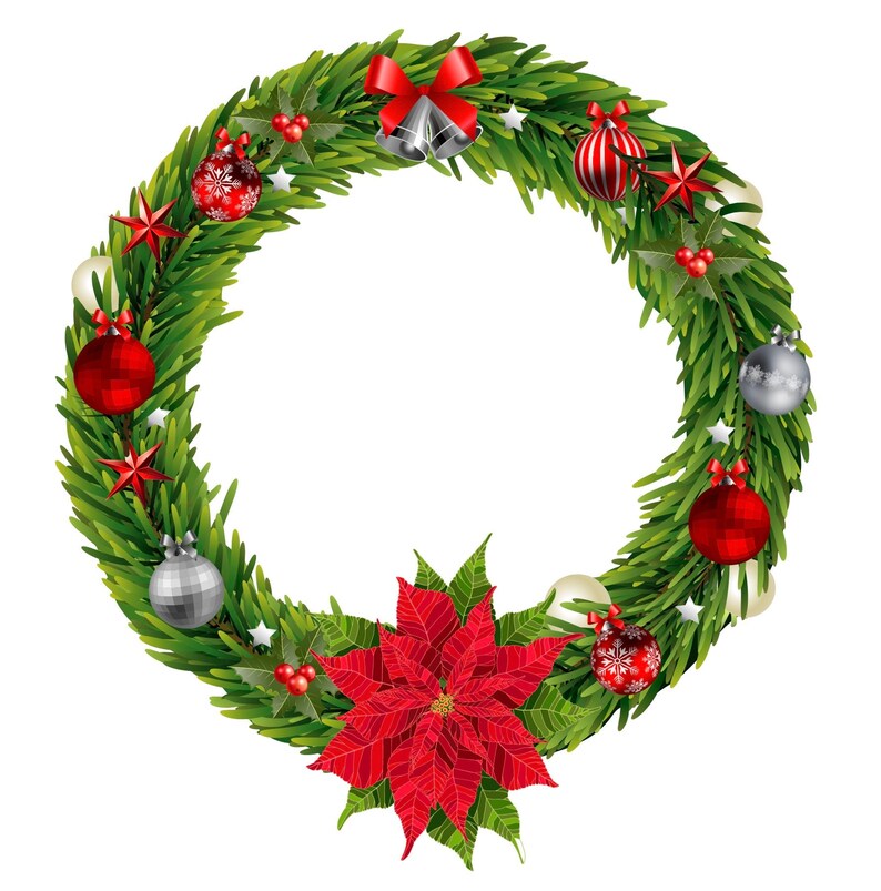 Christmas Wreath Decal - Etsy