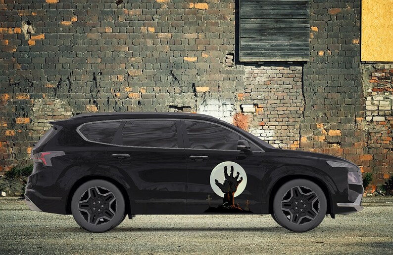 Zombie Hand Decal — Premium Fabric Art Car Decal, Peel & Stick Wall ...