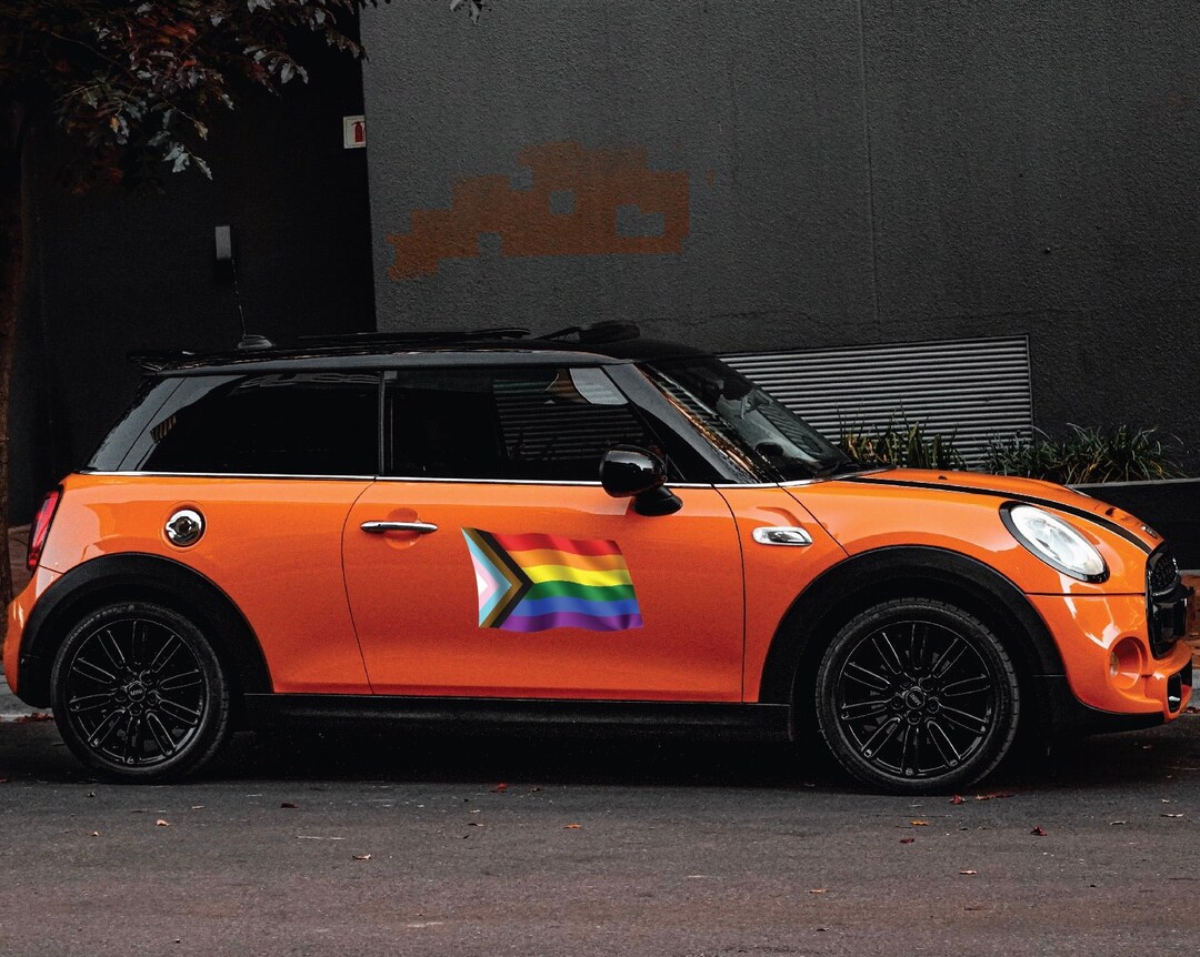 Pride Flag Decals — Premium Fabric Art Car Decal, Peel & Stick Wall ...