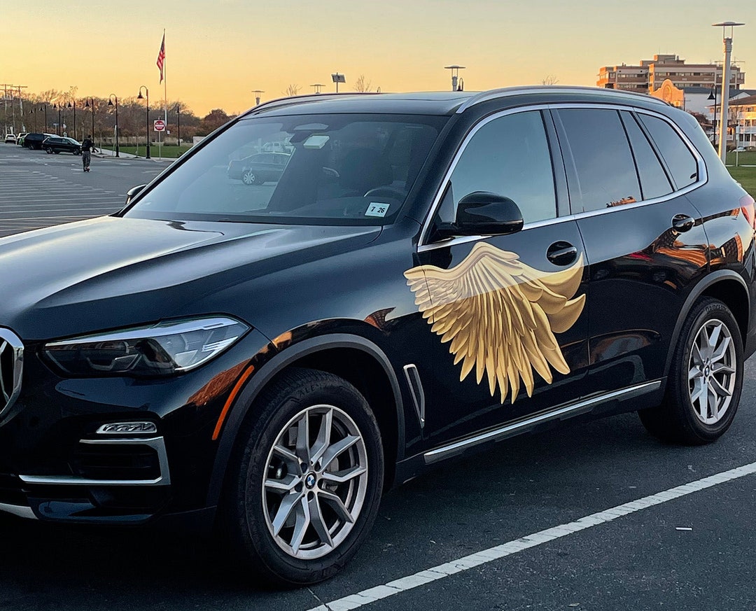 Wing Decals — Premium Fabric Art Car Decal, Peel & Stick Wall Mural ...