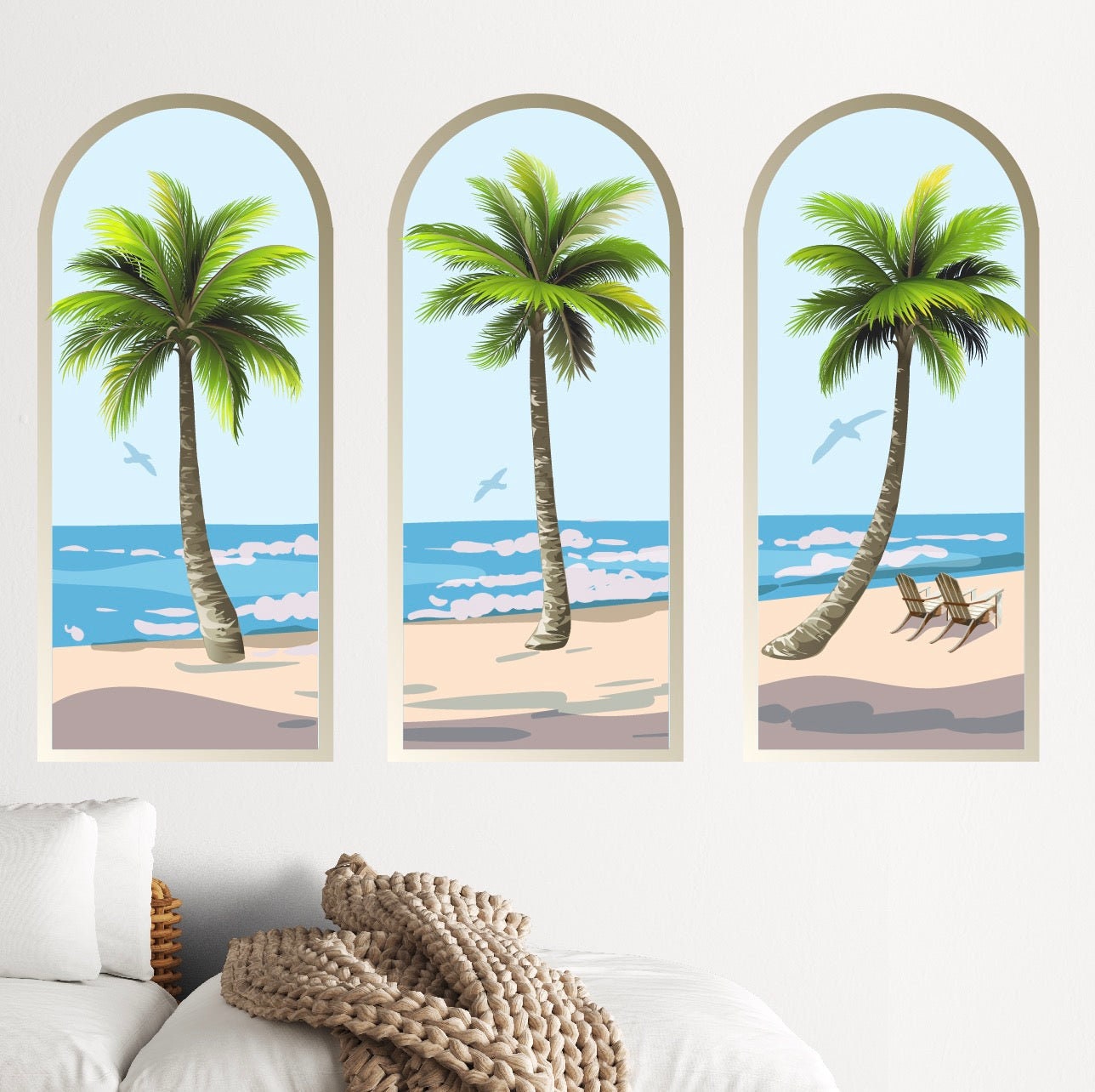 Palm Tree Arch Scene Decals - Etsy