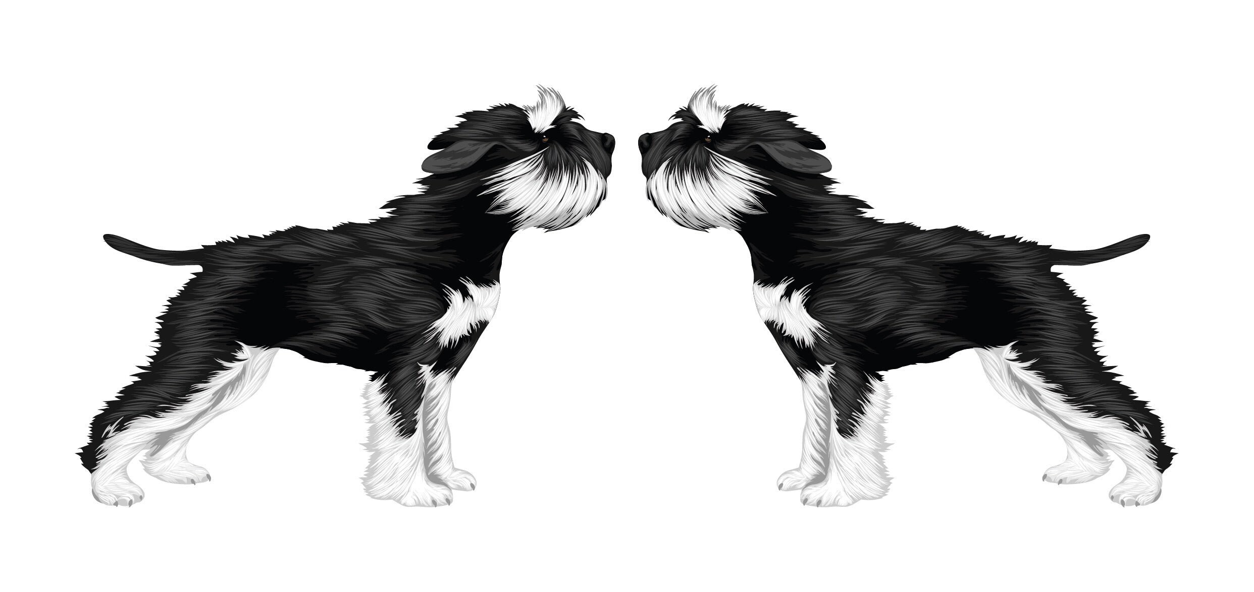 Life-sized Miniature Schnauzer Decal Premium Fabric Art Car - Etsy