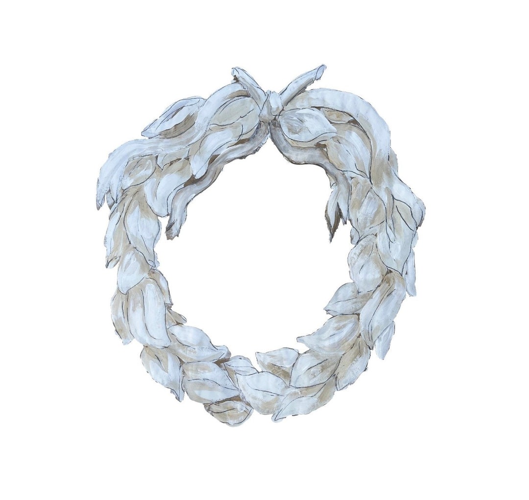 Kaki Foley's Wreath — Premium Fabric Art Decal, Peel & Stick Wall Mural ...