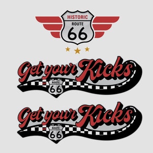 Route 66 Decals — Premium Fabric Art Car Decal, Peel & Stick Wall Mural ...