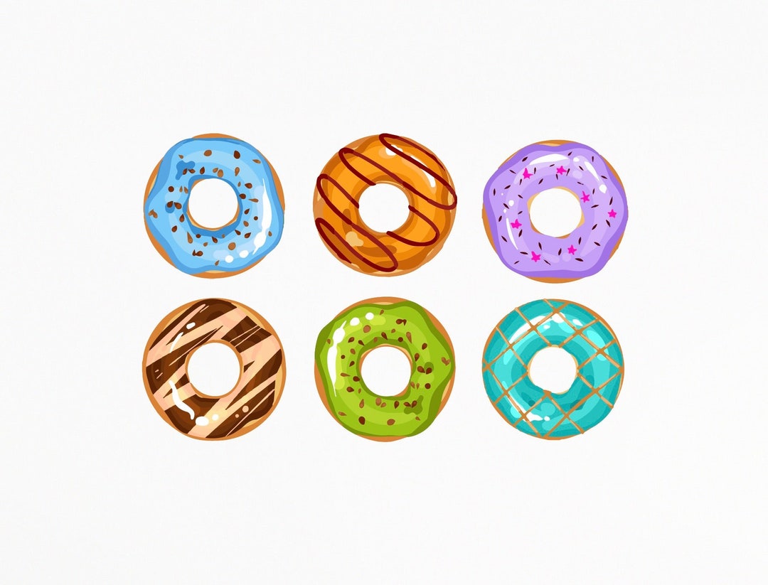 Donut Decals — Premium Fabric Art Car Decal, Peel & Stick Wall Mural ...