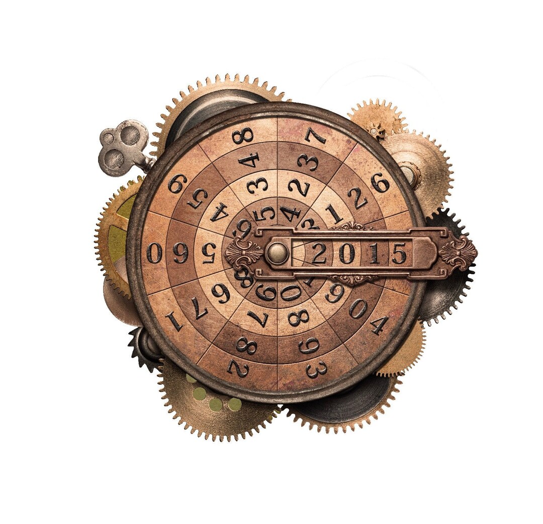 Steampunk Code Lock and Key — Premium Fabric Art Car Decal, Peel ...