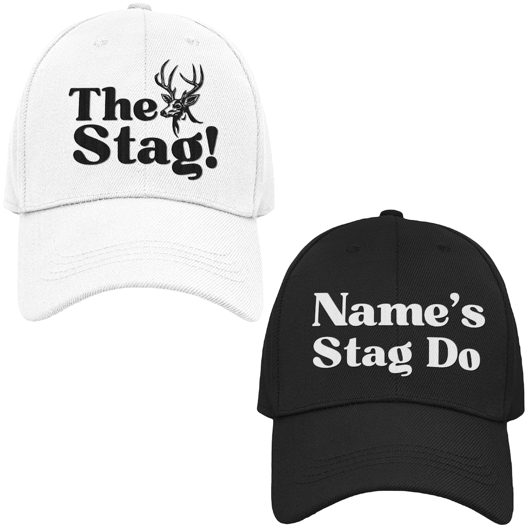 Personalised Name Stag Party Caps / Baseball Cap Stag Groom Headwear ...