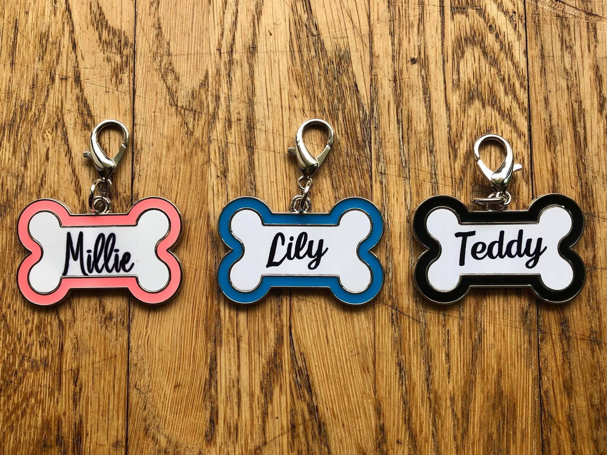 Custom Pet Name Tags / Dog Name Tag / Cat Paw Name Tag / Pet - Etsy UK