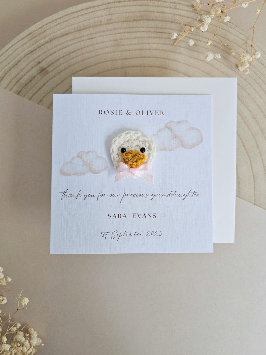 Thank You Card Grandson Nephew Granddaughter Niece Baby Shower Gift ...