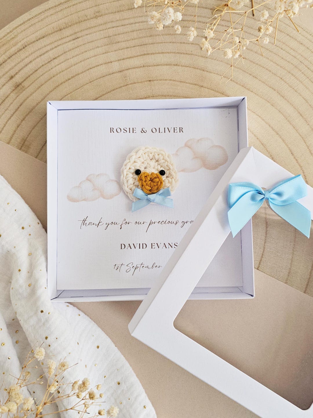 Thank You Card Grandson Nephew Granddaughter Niece Baby Shower Gift Nox ...
