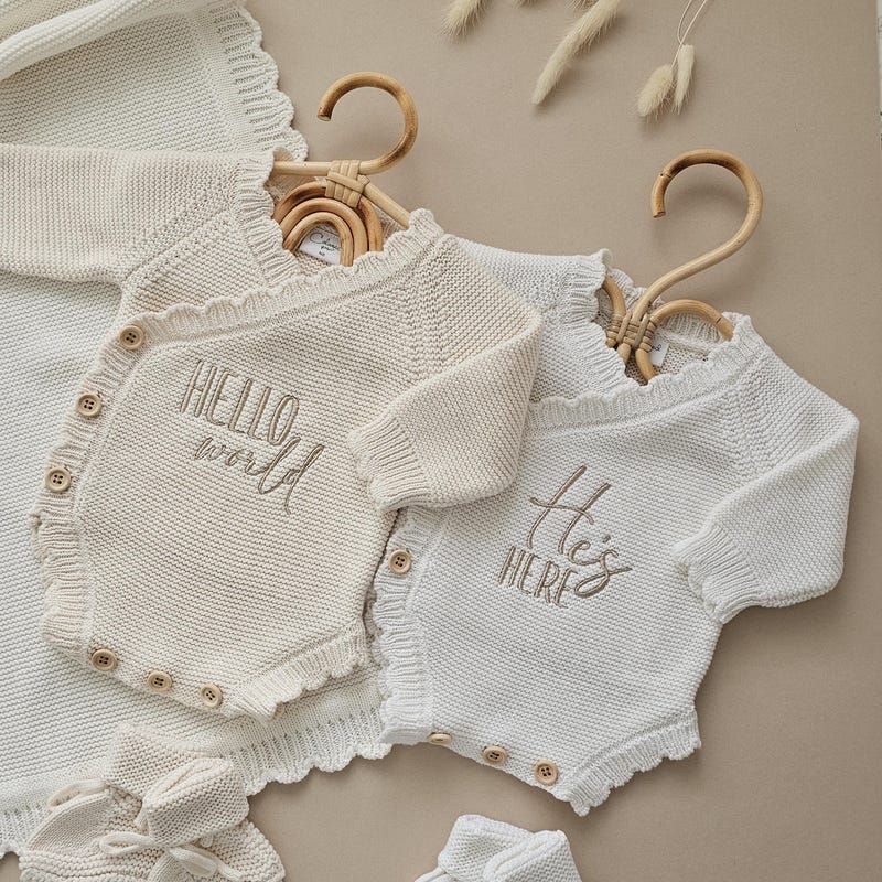 Hello World Romper Knit - Etsy