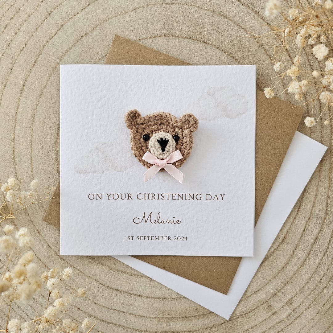 Personalised Christening Card, Baby Baptism Card, Grandson ...