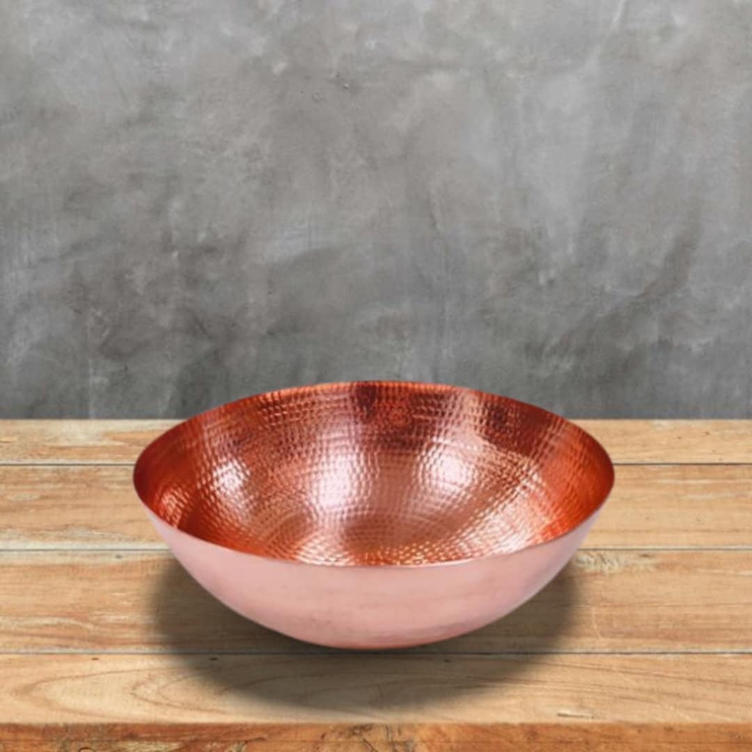 Copper Big Size Bowl Pure Copper Hammered Bowl, Copper Bowl, Curry Bowl ...