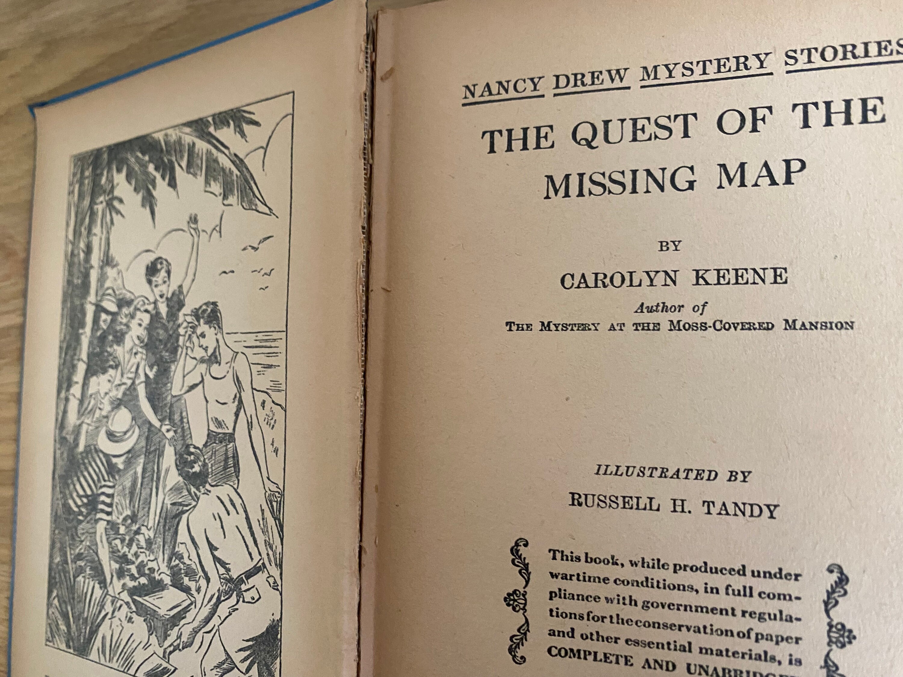 The Quest of the Missing Map by Carolyn Keene First Edition Nancy Drew ...