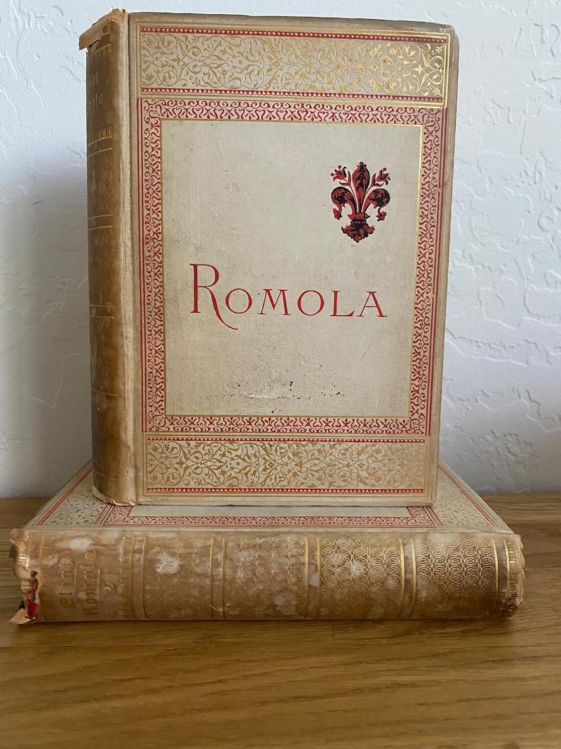 Romola by George Eliot 1890 Edition 2 Volume Rare Antique Collectible ...
