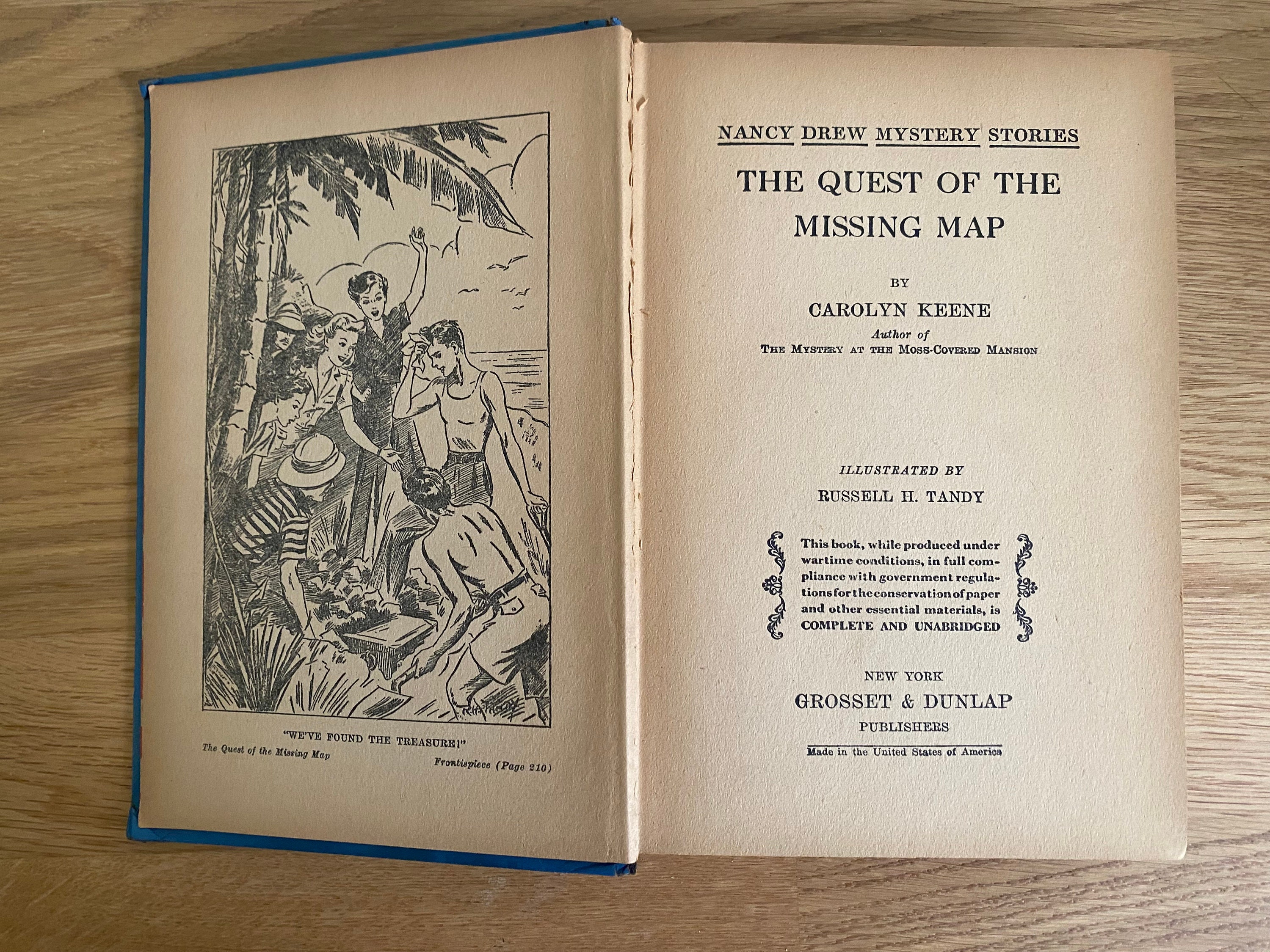 The Quest of the Missing Map by Carolyn Keene First Edition Nancy Drew ...