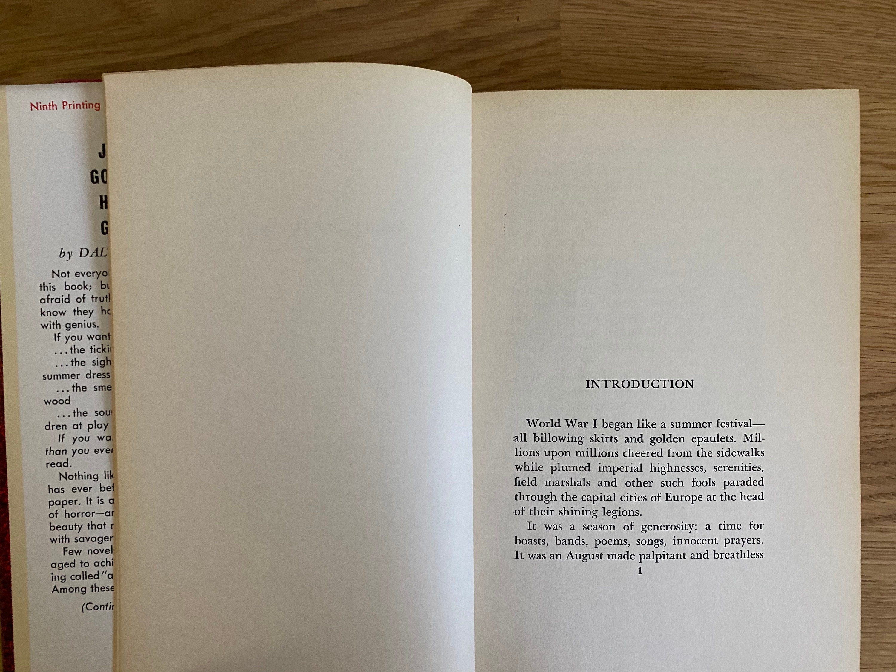 Johnny Got His Gun by Dalton Trumbo 1959 9th Printing Rare Collectible ...